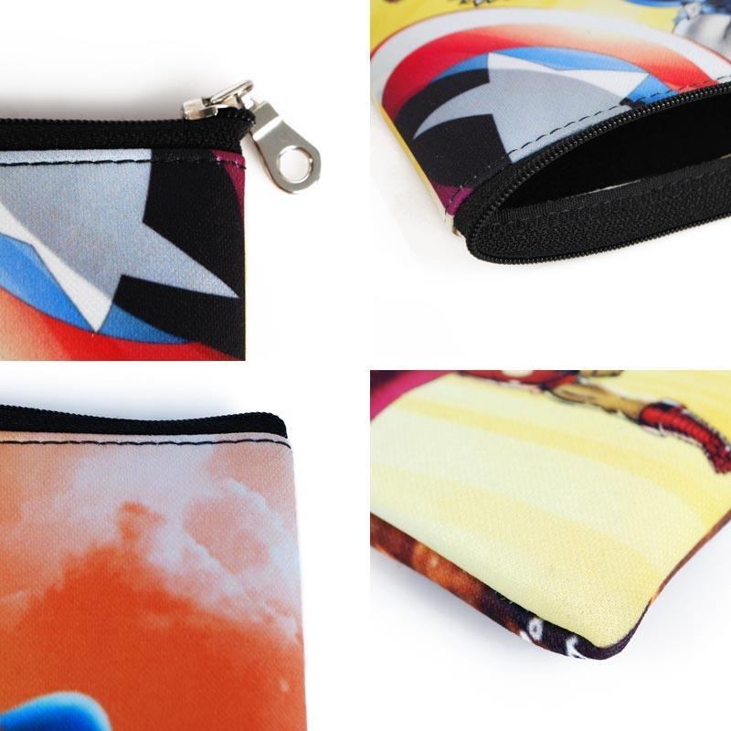 Custom Printed Zipper Pouch Bag For Makeup. Personalised Pouch